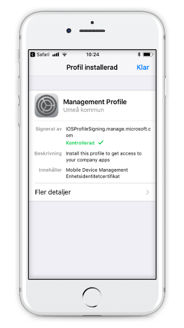 iOS - Installation Intune Företagsportal (iOS 9, 10, 11)